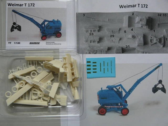 MARBOE SPUR TT Komplettbausatz Bagger Kran Weimar Fortschritt T172 / T ...