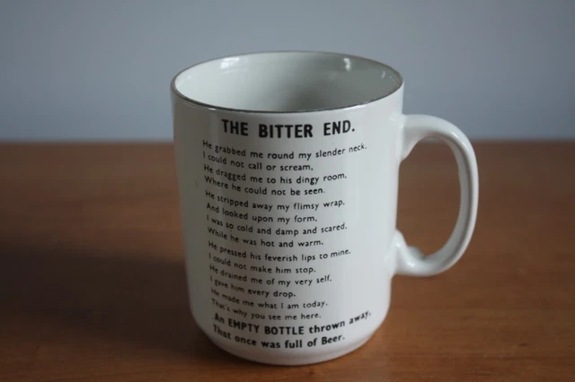 VINTAGE THE BITTER End Poem Mug £4.99 - PicClick UK