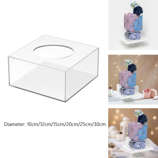 ACRYLIC FILLABLE CAKE Stand Fillable Cake Pillar Stand for Party ...