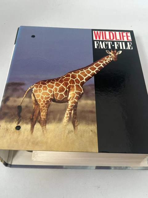 LARGE BINDER FOLDER Wildlife Fact File Animal Information Back Wallet ...