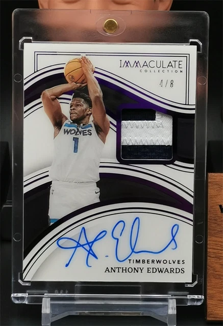 2022-23 IMMACULÉE ANTHONY Edwards Patch Auto violet FOTL /8 Beauté~ EUR ...