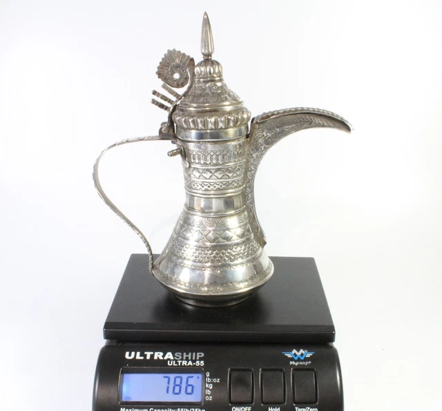 ARAB OMANI SOLID Silver Dallah Coffee Pot 786g £600.00 - PicClick UK