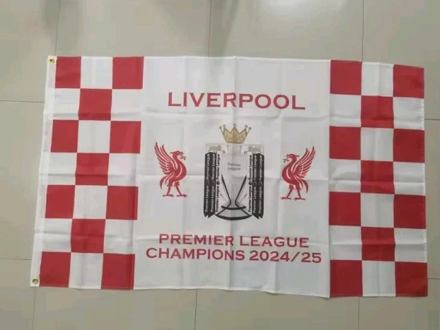 LIVERPOOL CHAMPIONS FLAG 24/25 Large 5ft x 3ft £13.20 - PicClick UK