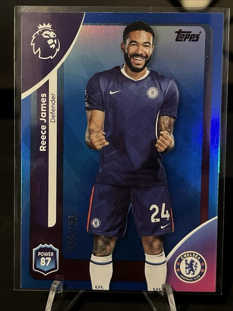 TOPPS PREMIER LEAGUE 2025-26 Reece James Blue Foil parallel /150 £21.48 ...