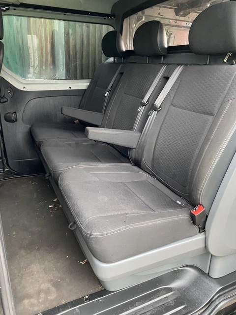 VAUXHALL VIVARO 14- 19 Crew Cab Seats 3 Seater Rear Trafic Nv300 ...