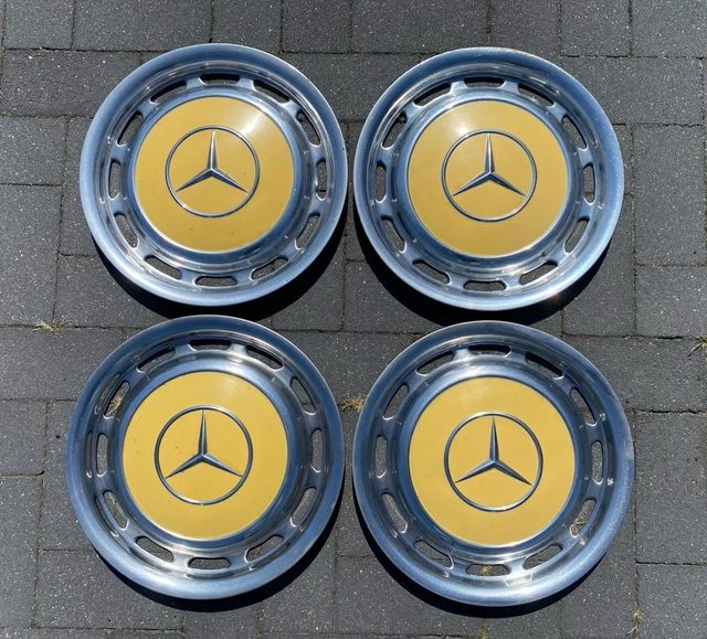 MERCEDES W108 W114 W115 W116 W123 R107 Rad Kappe Kappen 14 Zoll Gelb ...