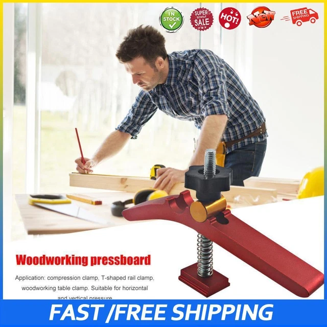WOODWORK T-TRACK HOLD Down Clamp T-Slot Table Workbench Wood Fixture ...