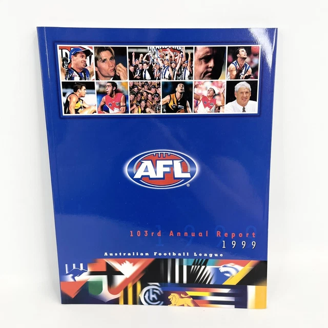 AFL 103RD ANNUAL Report 1999 Football Magazine Australian Football ...