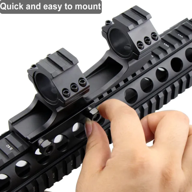FLAT TOP ONE Piece Cantilever Scope Mount Dual Ring 1''/30mm rail Fit ...