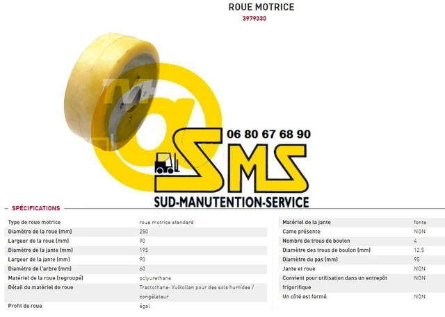 DRIVE WHEEL MIC A250 VULKOLLAN 250 90 60 mm Electric Pallet Truck £306. ...