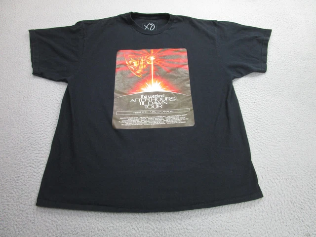 THE WEEKND AFTER Hours Til Dawn Shirt Mens 2XL Black Tour Concert ...