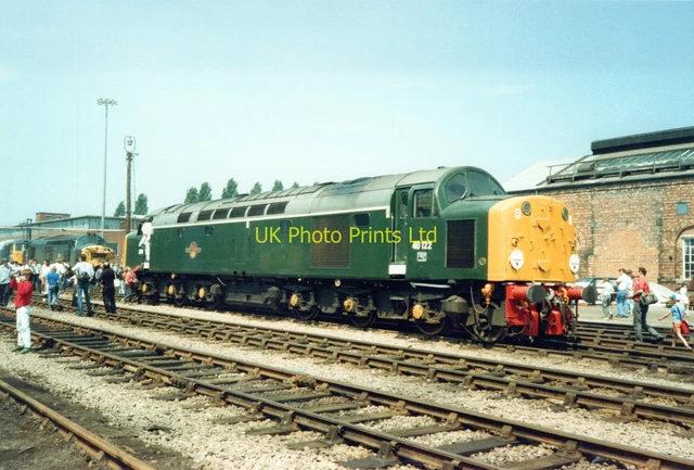 RAILWAY PHOTO 6X4 Class 40 40122 D200 Scrap Line Crewe Works c1986 £1. ...