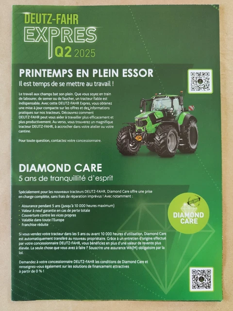 GAMME DE TRACTEURS Deutz Fahr Express Q2 2025 Prospectus Brochure EUR 6,00 - PicClick FR