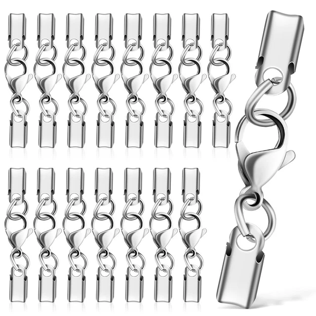 40 PCS LOBSTER Claw Jewelry Clamps Bracelet Making Clasps Connectors ...