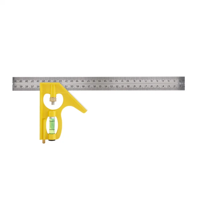 300MM METAL-ADJUSTABLE COMBINATION Square Right Angle Ruler Engineer ...