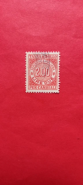 ITALY FISCAL TASSA Di Bollo Per Cambiali L. 2 EUR 2,00 - PicClick IT