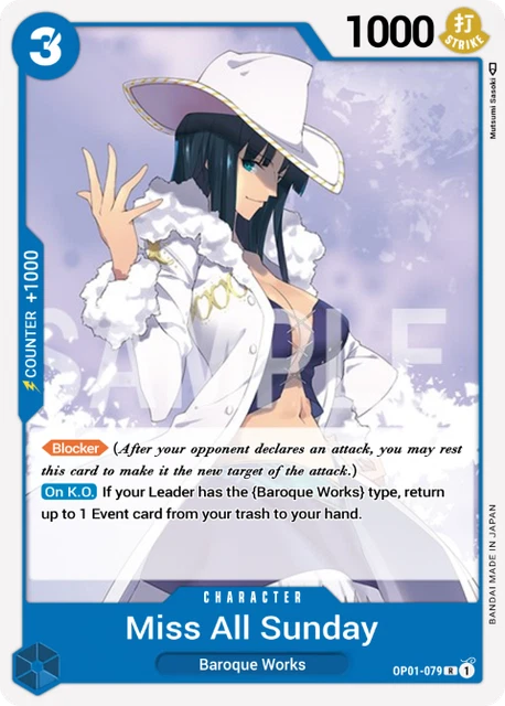 OP01-079 R MISS ALL SUNDAY One Piece TCG £1.00 - PicClick UK