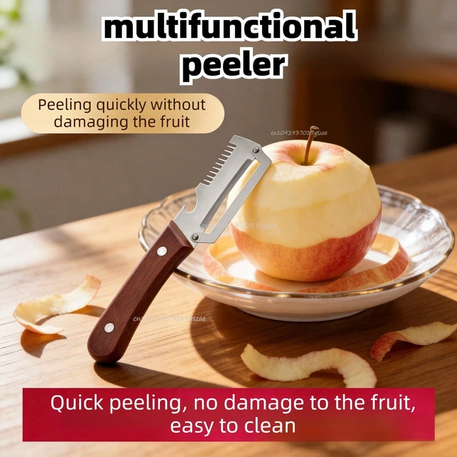 2PCS VEGETABLE PEELER 3 in 1 Multi-Functional for Kitchen Stainless ...