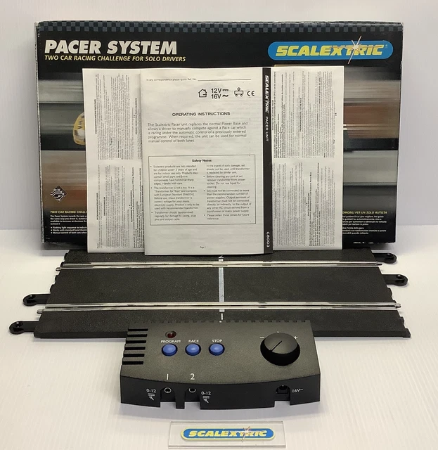 SCALEXTRIC C8003 PACER SYSTEM TWO CAR RACING FOR SOLO DRIVERS (NR MINT ...
