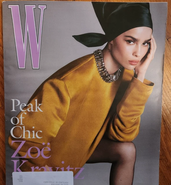 W MAGAZINE ZOE Kravitz L'Numéro De Mode 2025 Volume 4 PEAK OF CHIC EUR ...