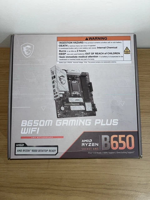 MSI B650M GAMING PLUS WIFI Motherboard AMD B650 Socket AM5 Micro ATX DDR5 £125.52 - PicClick UK