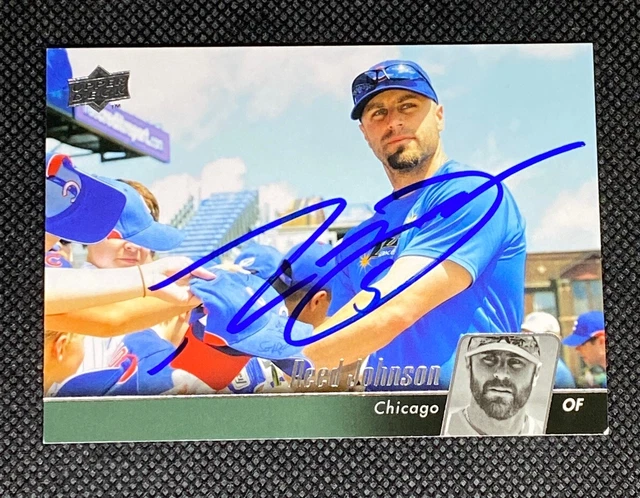 CARTE AUTOMATIQUE SIGNÉE Reed Johnson Chicago Cubs 2010 pont supérieur ...