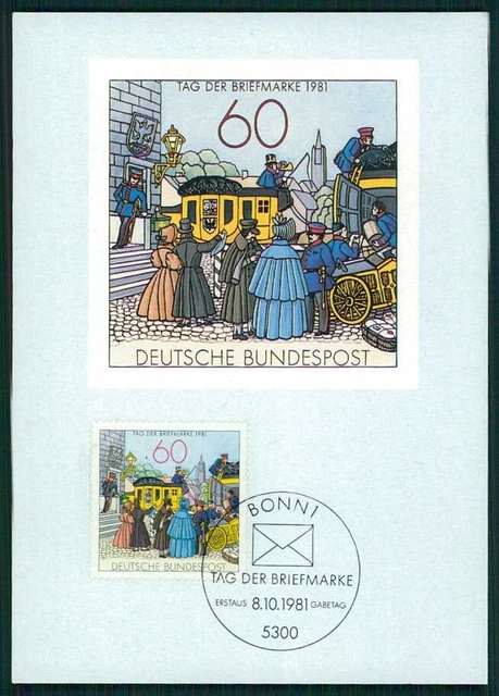 BRD MK 1981 TAG DER BRIEFMARKE POST-KUTSCHE POSTBOTE MAXIMUMKARTE MC CM hc89 EUR 3,99 - PicClick DE