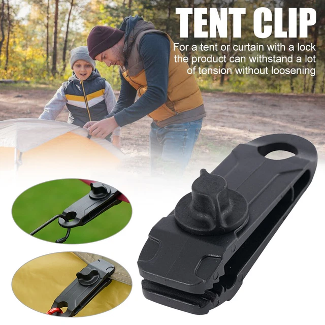 1/5/10/20X PORTABLE REUSABLE Tent Tarp Tarpaulin Clip Clamp Adjustable ...
