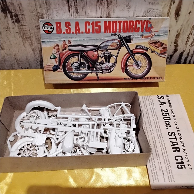 AIRFIX B.S.A. C15 250cc Motorcycle Model Kit Motorrad BSA OVP 1975 NEU ...