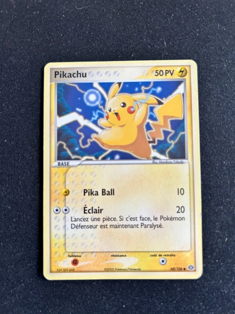 CARTE POKEMON PIKACHU 60/106 Francais Ex Émeraude Vf Fr Tbe EUR 2,00 ...