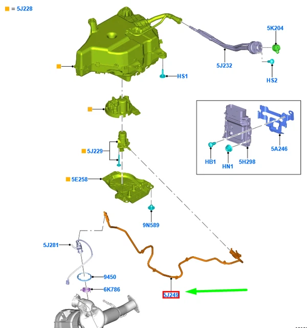 FORD TRANSIT CUSTOM MK1 Reductant Pressure Line 2408674 NEW GENUINE £ ...