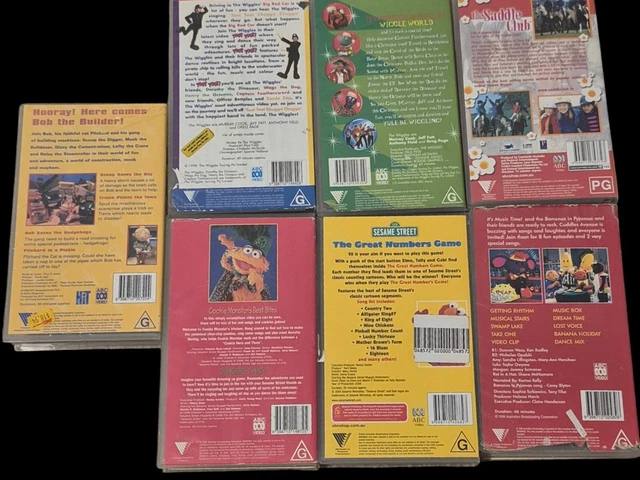 7X ABC KIDS 90s VHS Tapes Bundle - The Wiggles, Sesame Street, Bob The ...