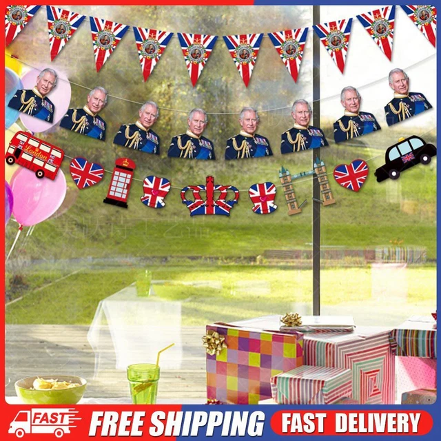 UNION JACK BUNTING Flags Vibrant Colors for Party Hanging Decoration ...