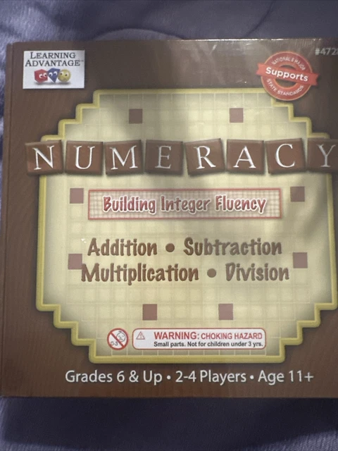 NUMERACY: BUILDING INTEGER Fluency Game, Learning Advantage #4728, 2-4 ...