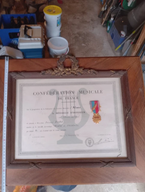 TABLEAU DIPLÔME MUSIQUE Avec Une Médaille EUR 35,00 - PicClick FR