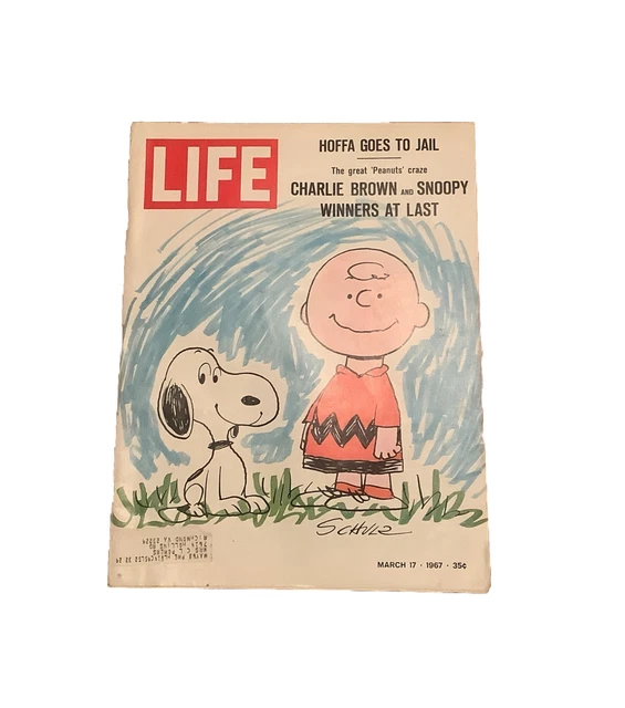 LIFE MAGAZINE MARCH 17, 1967 Peanuts Charlie Brown Snoopy Schultz Jimmy ...