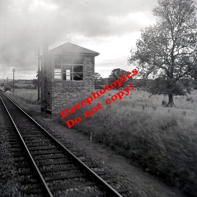 B&W TRAIN / Railway Negative (6x6cm) N.B.R Signal Box Between Longstown & Riddi £3.75 - PicClick UK