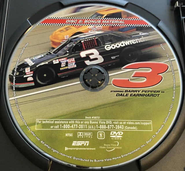 3 (DVD, 2004, Dale Earnhardt Story, Three, Barry Pepper, OOP) Canadian ...