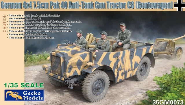 GECKO MODELS 1/35 German 4x4 7.5cm Pak 40 Anti-Tank Gun Tractor C8 ...