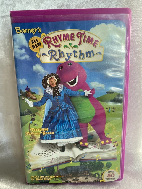 BARNEY’S RHYME TIME Rhythm VHS Video Tape Mother Goose VTG Sing Along ...