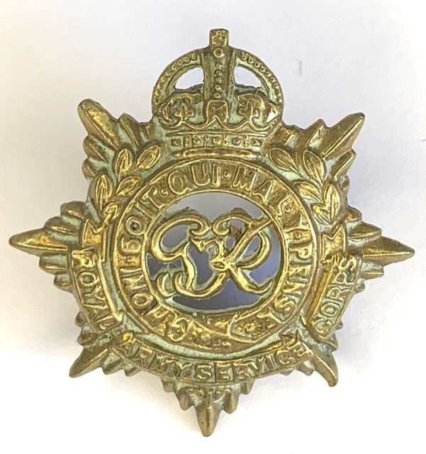 ROYAL ARMY SERVICE Corps Officer's Collar Badge George VI 32x31mm (F2 ...