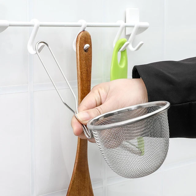 COLINO PER PASTA Cestello per pasta con manico Colino per alimenti in ...