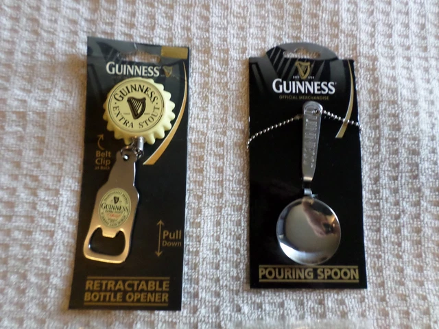 GUINNESS RETRACTABLE BOTTLE Opener And Guinness Pouring Spoon £18.23 ...