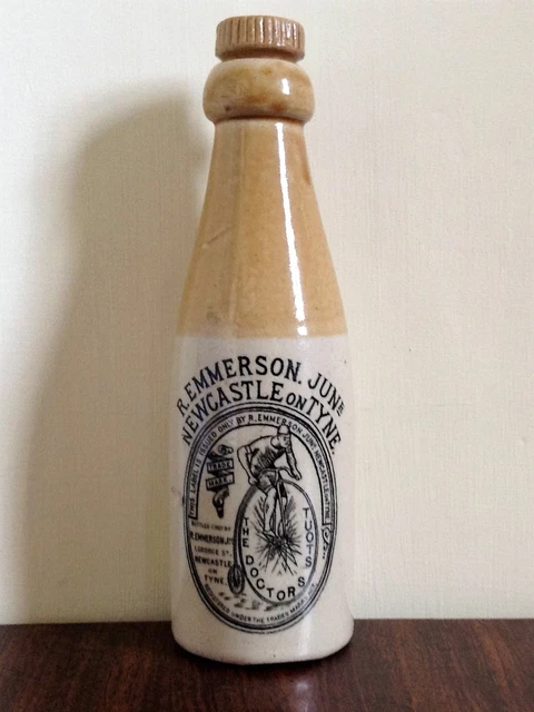 R. EMMERSON PENNY Farthing The Doctor's Stout Ginger Beer Bottle. With ...