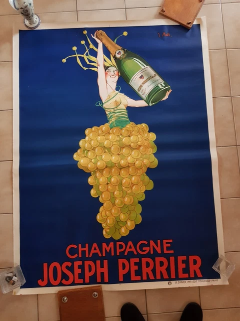 TRÈS BELLE AFFICHE Ancienne Champagne Joseph Perrier 1920 J.stall EUR 1.100,00 - PicClick FR