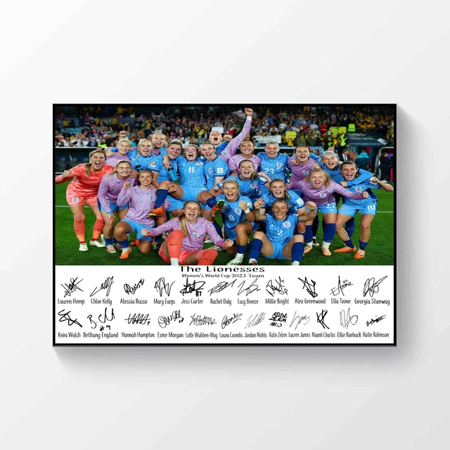 ENGLAND WOMEN'S FULL Squad Signed A4 Poster Print FIFA World Cup 2023 ...