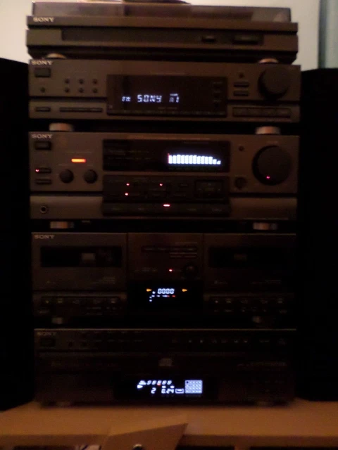 SONY LBT-D559 STACK system 1993 very rare. 5 piece with speakers FAULTY ...