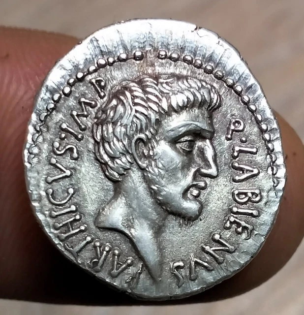 Q. LABIENUS PARTHICUS.ROMAN Silver Denarius Novelty Minted Coin! £17.88 ...