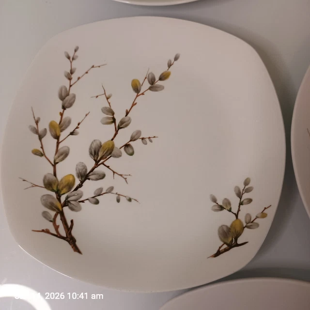 5 X MIDWINTER Stylecraft 19.5cm/7.5" Sandwich Plate Spring Willow ...