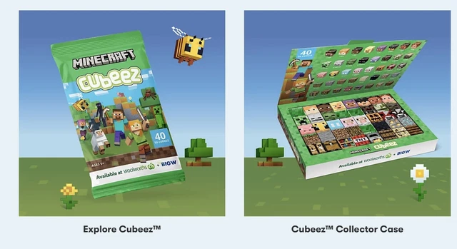 NEW MINECRAFT CUBEEZ 2025 Woolworths x 40 Unopened Packs $30.00 ...